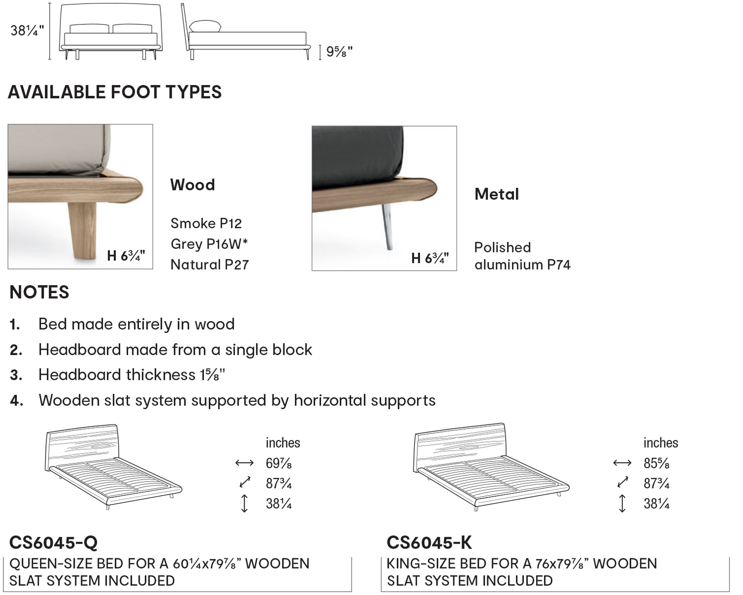 Dixie CS6045 Bed — Calligaris Westchester